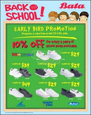 29 November-9 December 2012: Bata Back to School Sale