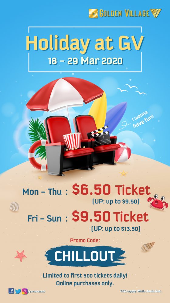 18-29 Mar 2020: Golden Village Weekday tickets Promotion - SG ...