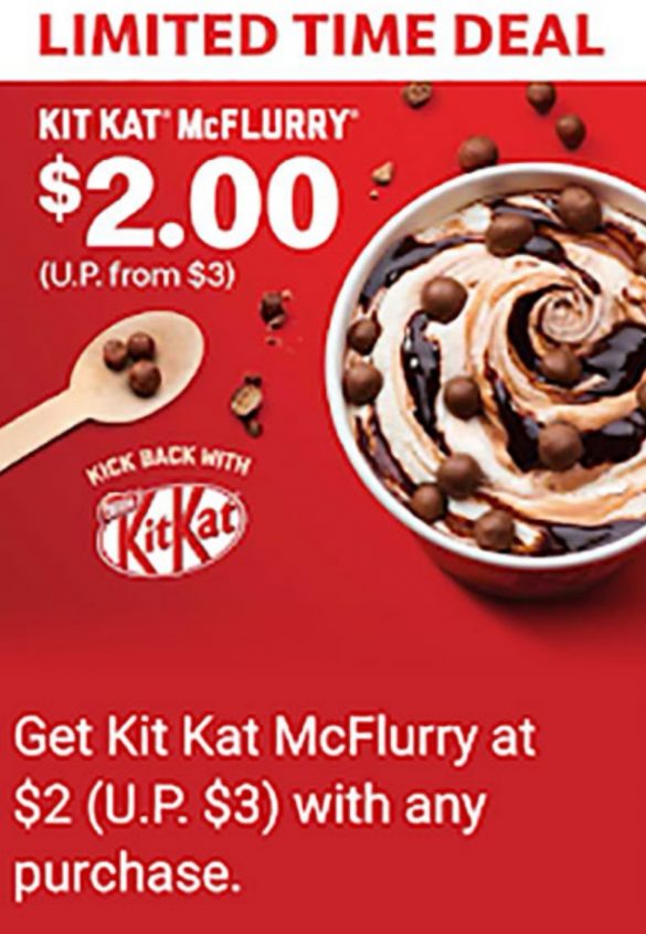 Now till 15 Apr 2020: McDonald’s Kit Kat McFlurry Promo - SG ...