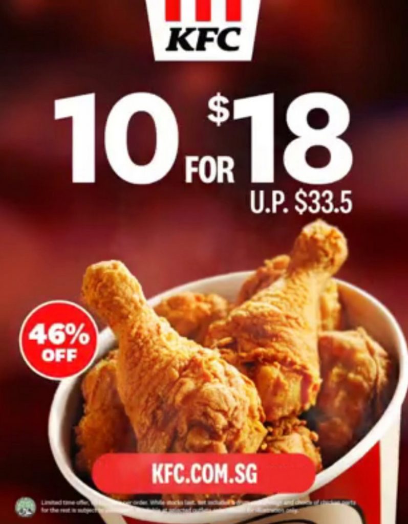 27 May 2020 Onward: KFC 10 for $18 Promo - SG.EverydayOnSales.com