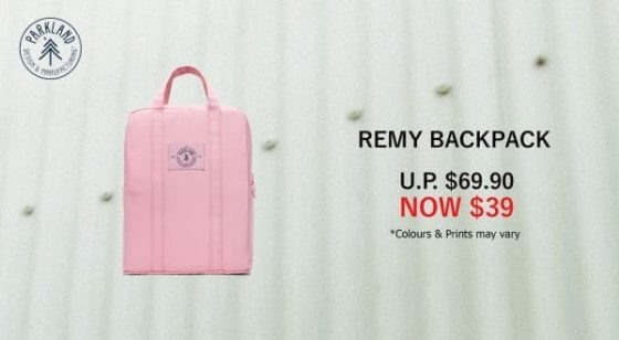 20 Jul 2020 Onward: Parkland Remy Backpack Promotion - SG ...