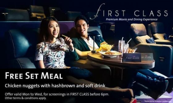 13 Oct 2020 Onward: First Class FREE set meal Promotion at WE Cinemas ...