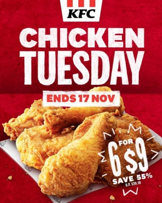 17 Nov 2020: KFC Chicken Tuesday Promotion - SG.EverydayOnSales.com