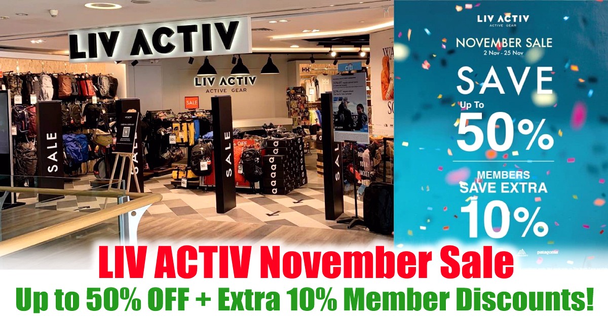 2-25 Nov 2020: LIV ACTIV November Sale! Up to 50% OFF + Extra 10% ...