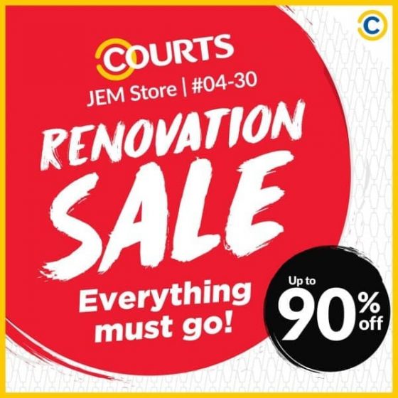 19 Feb 2021 Onward: COURTS Renovation Sale at JEM - SG.EverydayOnSales.com