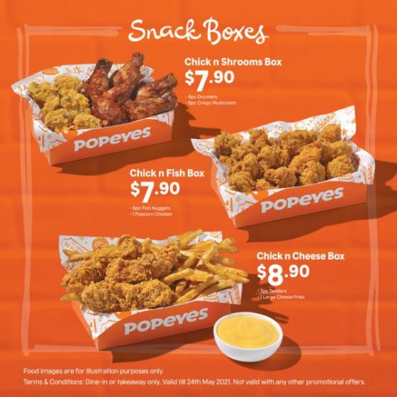 5 Apr 2021 Onward: Popeyes Snack Boxes Promotion - SG.EverydayOnSales.com