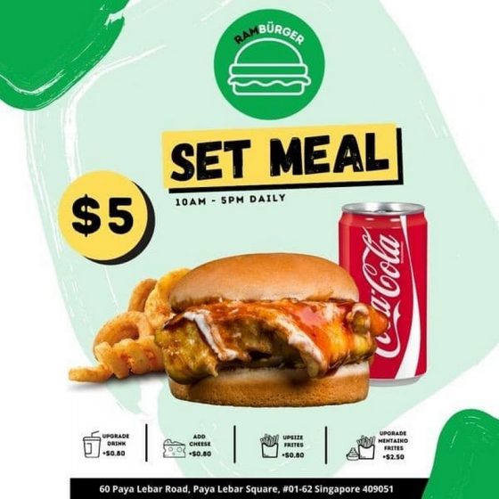 Now till 30 Apr 2021: Ramburger Set Meal Promo - SG.EverydayOnSales.com