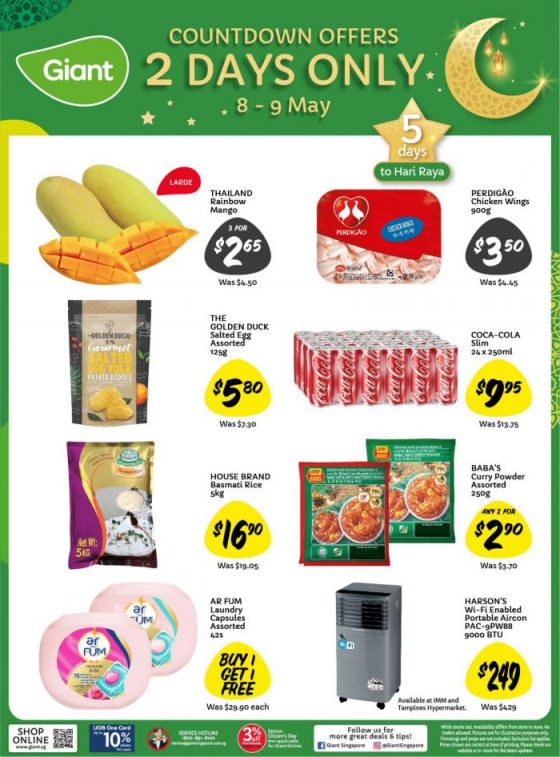 8-9 May 2021: Giant Hari Raya Countdown Promotion - SG.EverydayOnSales.com