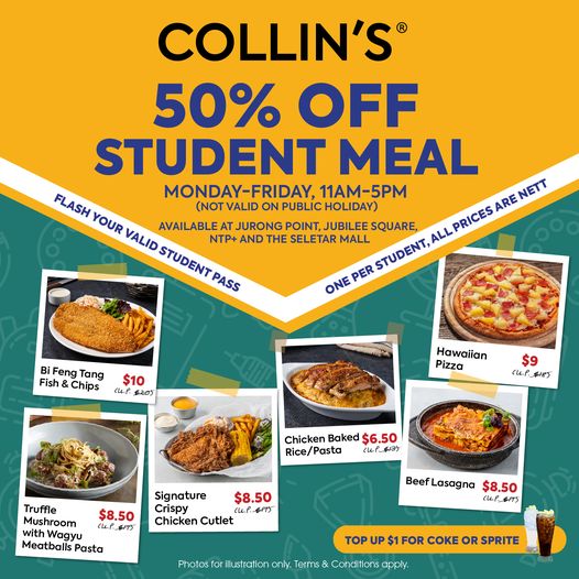 6 Jun 2022 Onward: Collin's Grille Favourite Student Meals Promotion ...