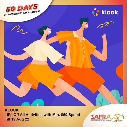 Now till 19 Aug 2022: SAFRA KLook Deals - SG.EverydayOnSales.com