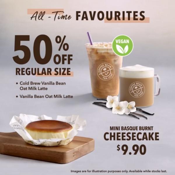 20 Aug 2022 Onward: Coffee Bean 50% OFF Vanilla Bean Oat Milk Latte ...