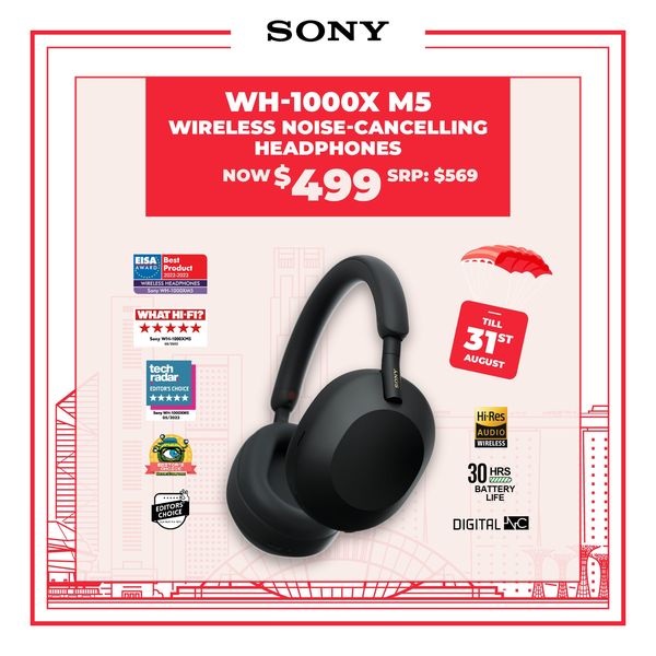 Now till 31 Aug 2022: Sony Best Headphones Promo - SG.EverydayOnSales.com