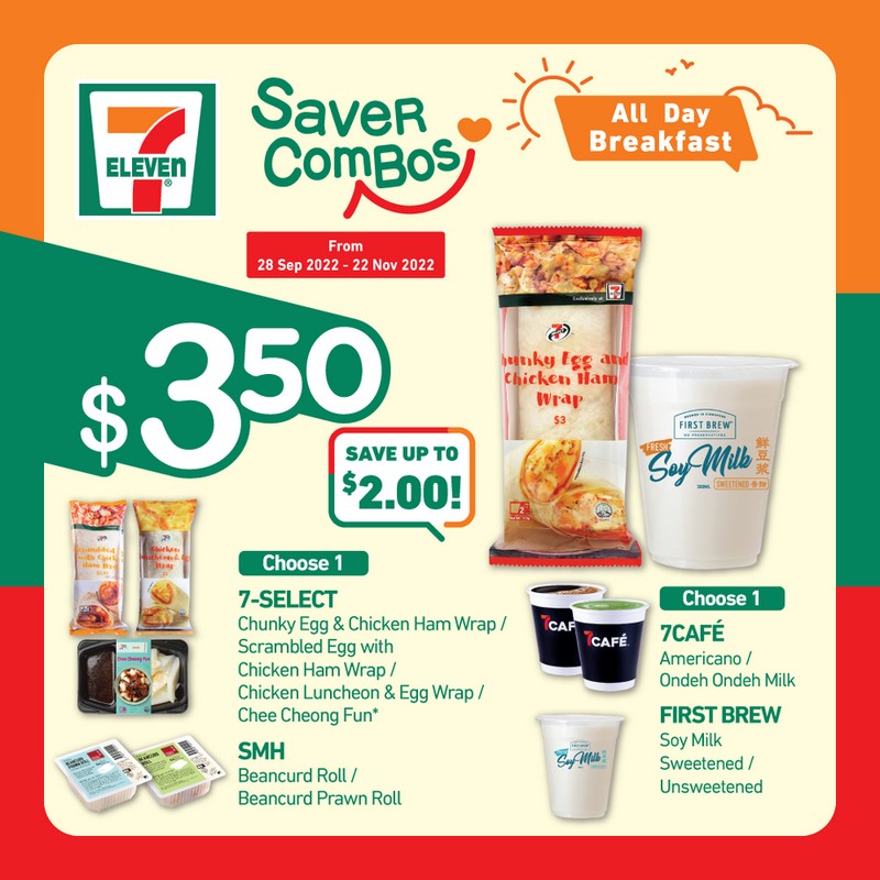 Now till 22 Nov 2022: 7-Eleven Saver Combos Deal - SG.EverydayOnSales.com