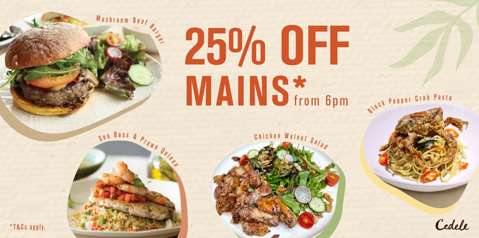29 Sep 2022 Onward: Cedele 25% off Promo - SG.EverydayOnSales.com
