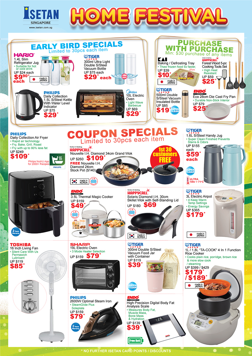 28 Sep-9 Oct 2022: Isetan Home Festival Sales at Serangoon Central Nex - SG.EverydayOnSales.com
