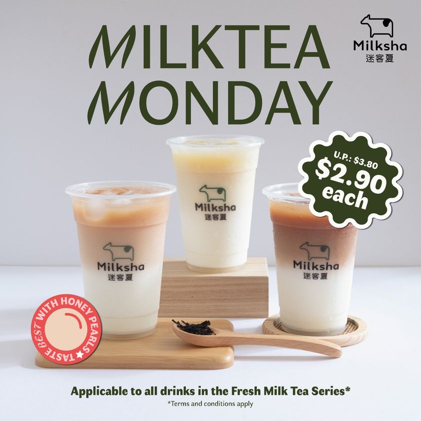 Now till 31 Dec 2022: Milksha Milk Tea Monday Special - SG ...