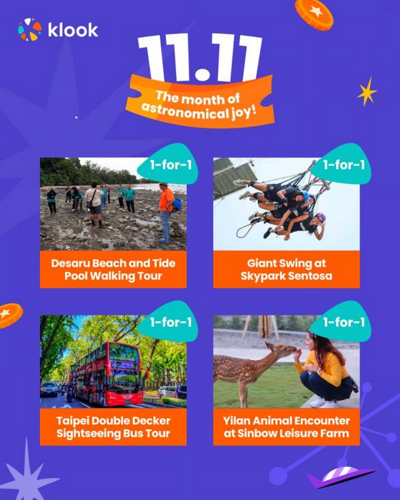 11 Nov 2022 Onward: Klook 11.11 Sale - SG.EverydayOnSales.com