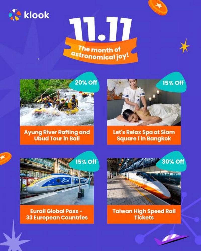 11 Nov 2022 Onward: Klook 11.11 Sale - SG.EverydayOnSales.com
