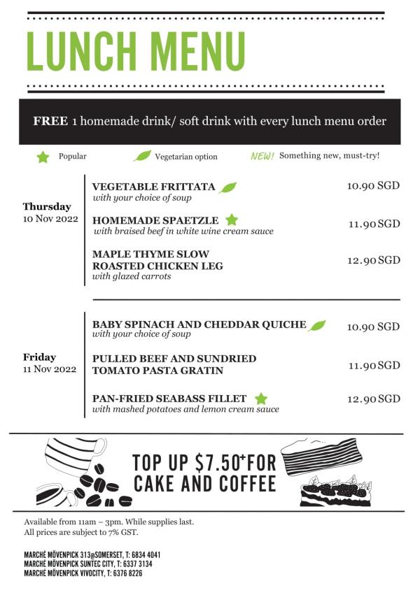 7-11 Nov 2022: Marche Movenpick Lunch Menu Promotion - SG ...