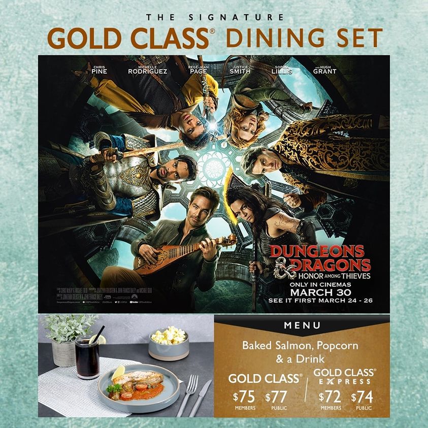 24 Mar 2023 Onward: Golden Village Gold Class® Dining Set Deal - SG ...