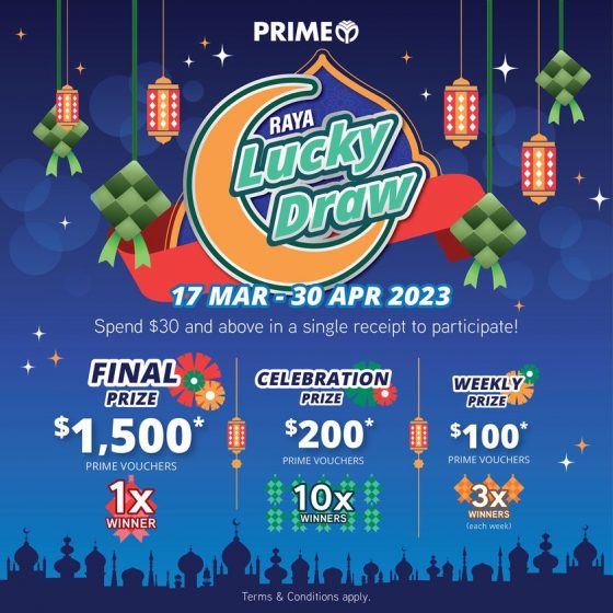 17 Mar-30 Apr 2023: Prime Supermarket Raya Lucky Draw Contest - SG ...