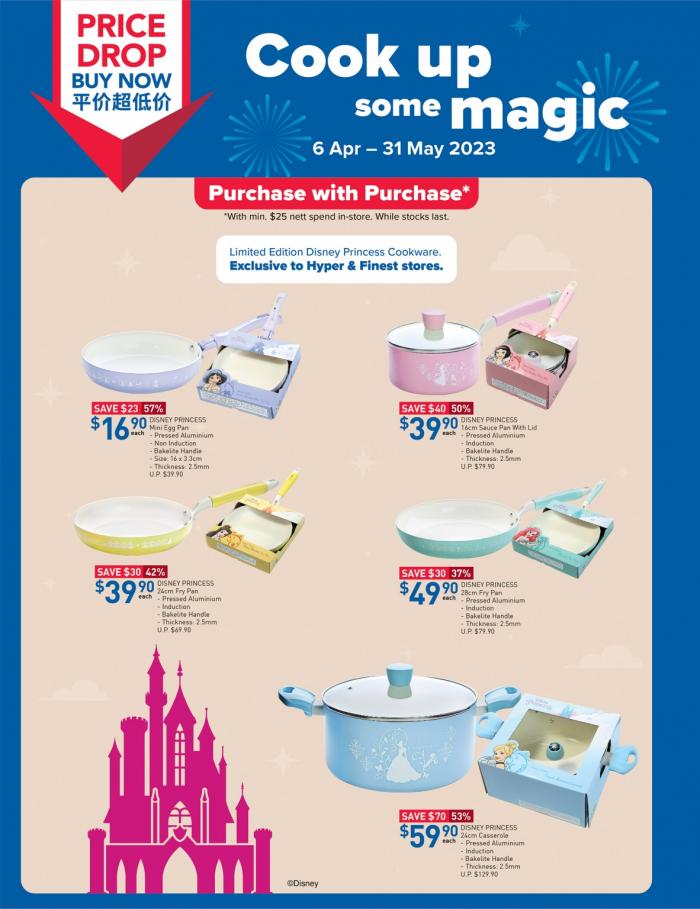 6 Apr 31 May 2023 NTUC FairPrice Disney Princess Cookware Promotion