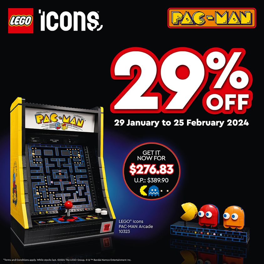 29 Jan-25 Feb 2024: The Brick Shop - LEGO® Icons PAC-MAN Arcade Promo ...