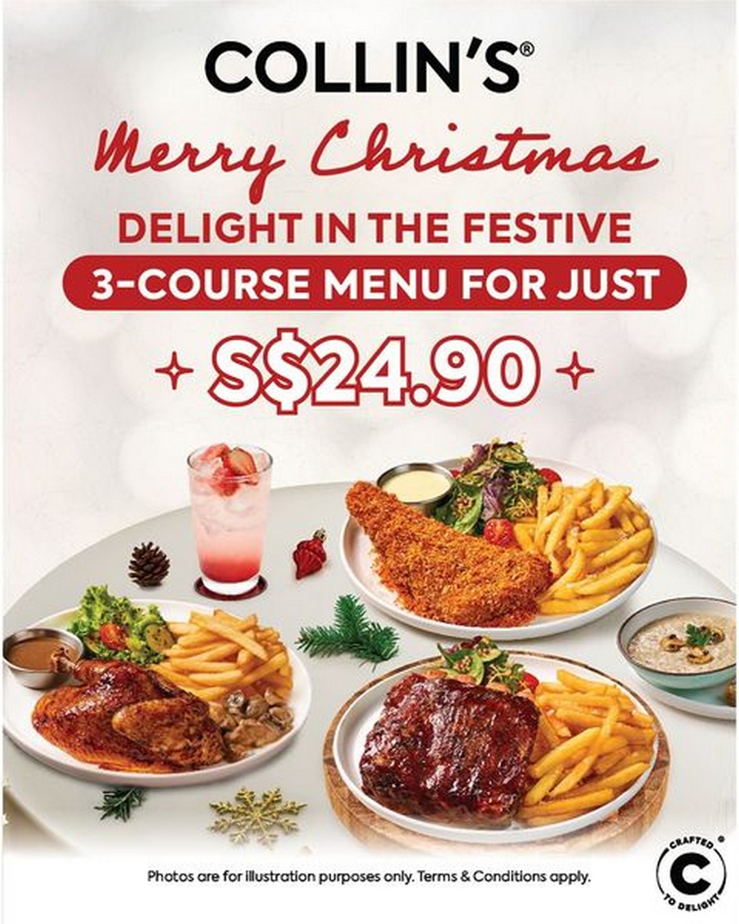 5 November 2024 onwards: COLLINS® - Festive 3-Course Menu at S$24.90 ...