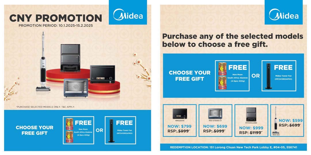 10 January – 15 February 2025: Midea Singapore – CNY Sale Promotion ...