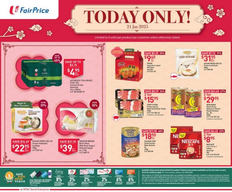21 January 2025: NTUC FairPrice, Unmissable 1-Day Promotion ...