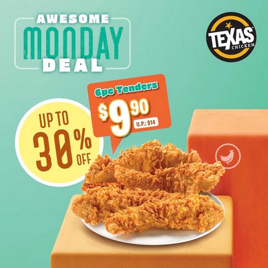 13 January 2025: Texas Chicken Singapore: Awesome Monday Deal – 30% OFF ...