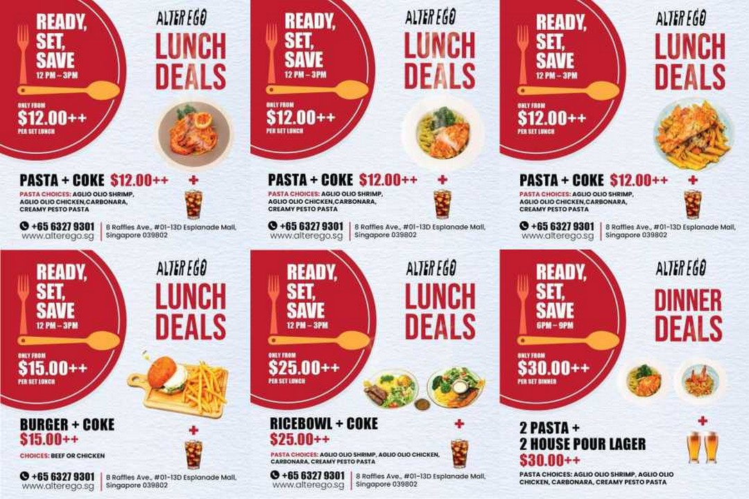 25 February 2025 onwards: Alter Ego – Affordable Lunch & Dinner Deals ...