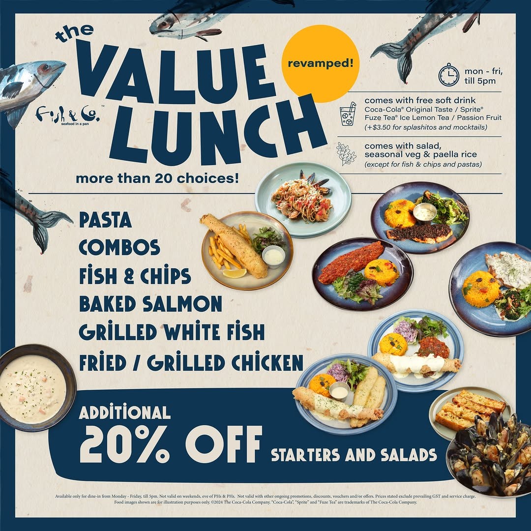 10 February 2025 onwards: Fish & Co – 20% Off Starters & Salads ...