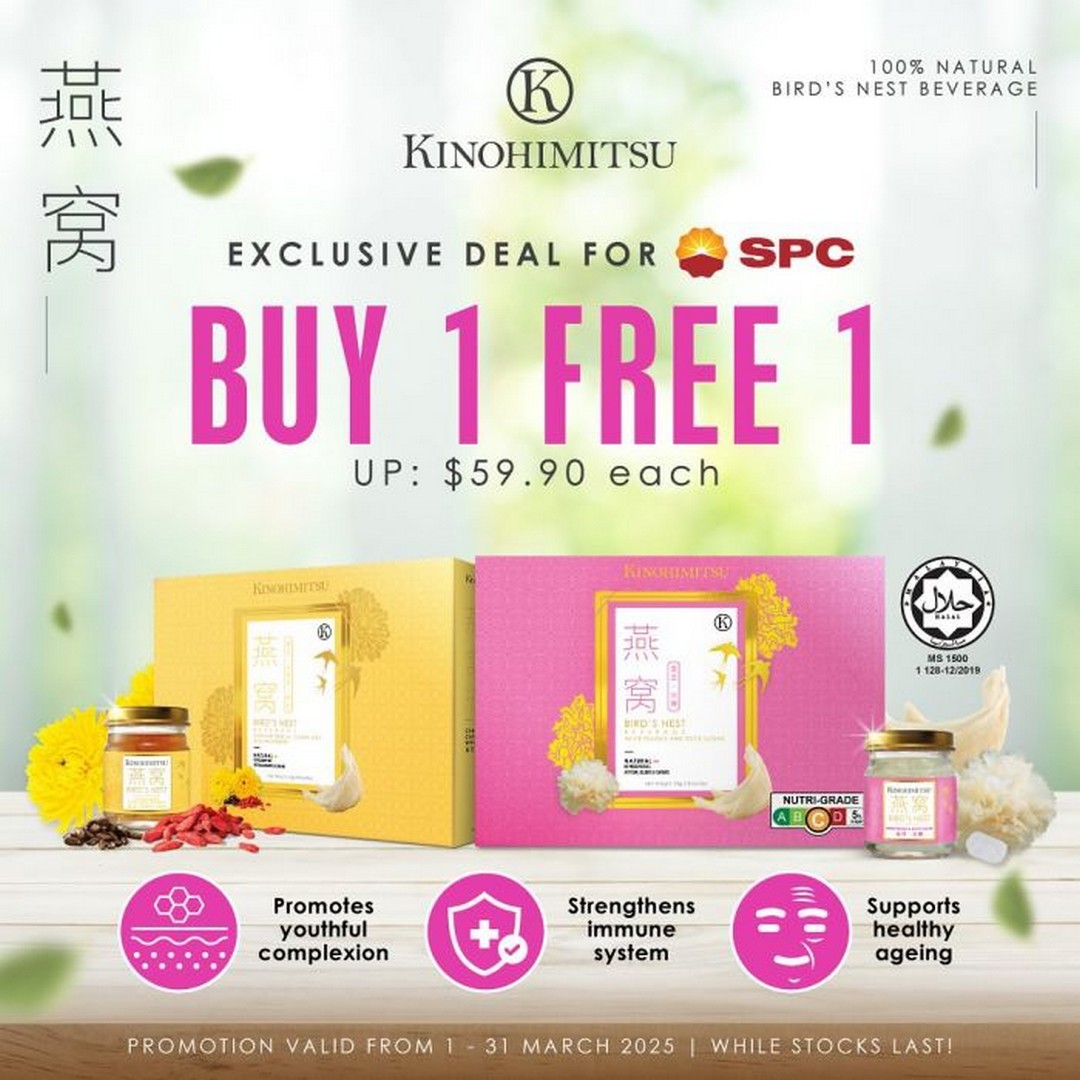 1-31 March 2025: SPC Kinohimitsu Buy 1 Free 1 Promotion – Premium Bird ...