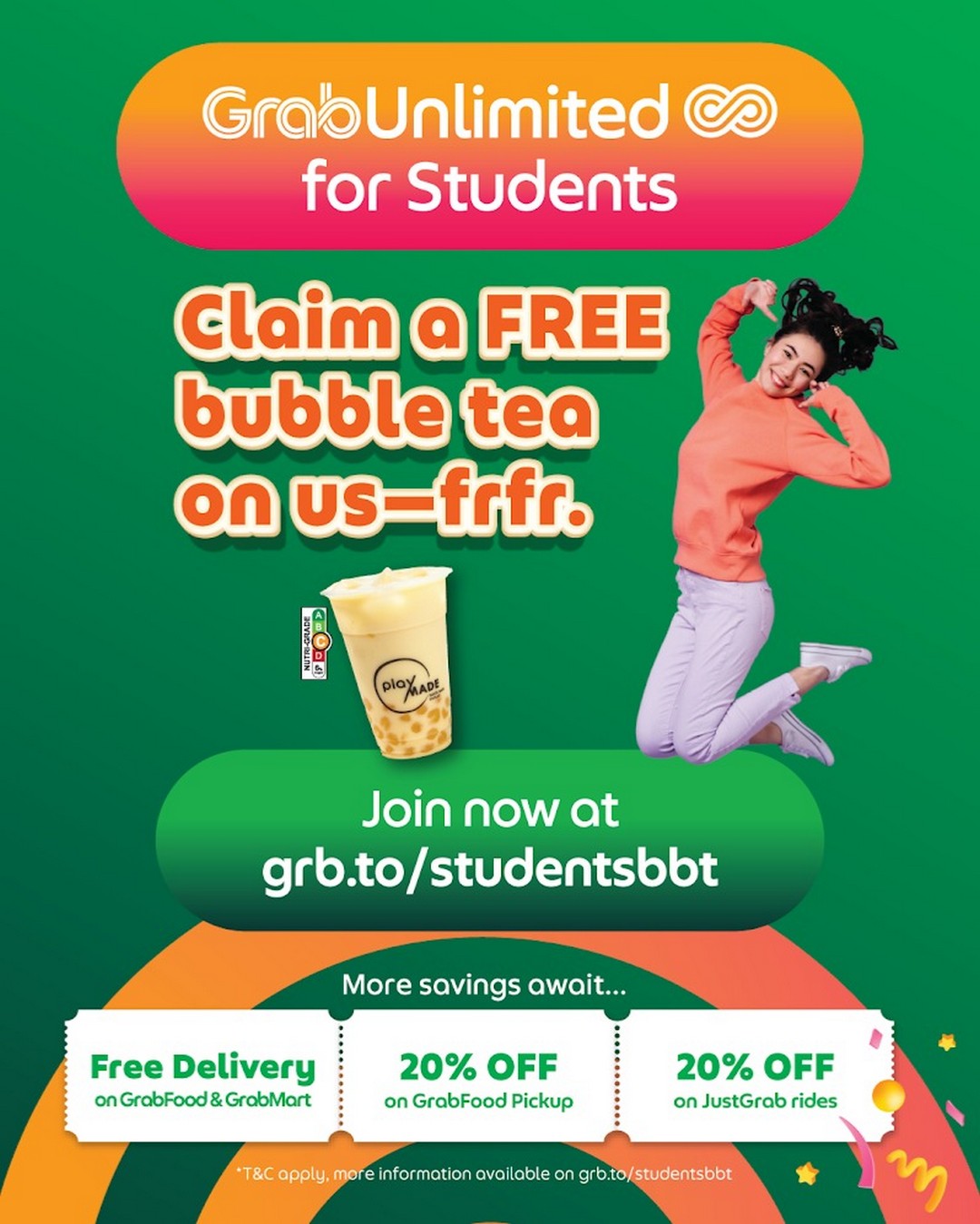 24 April 2025 onwards: Grab – Student Free Bubble Tea Promotion - SG ...