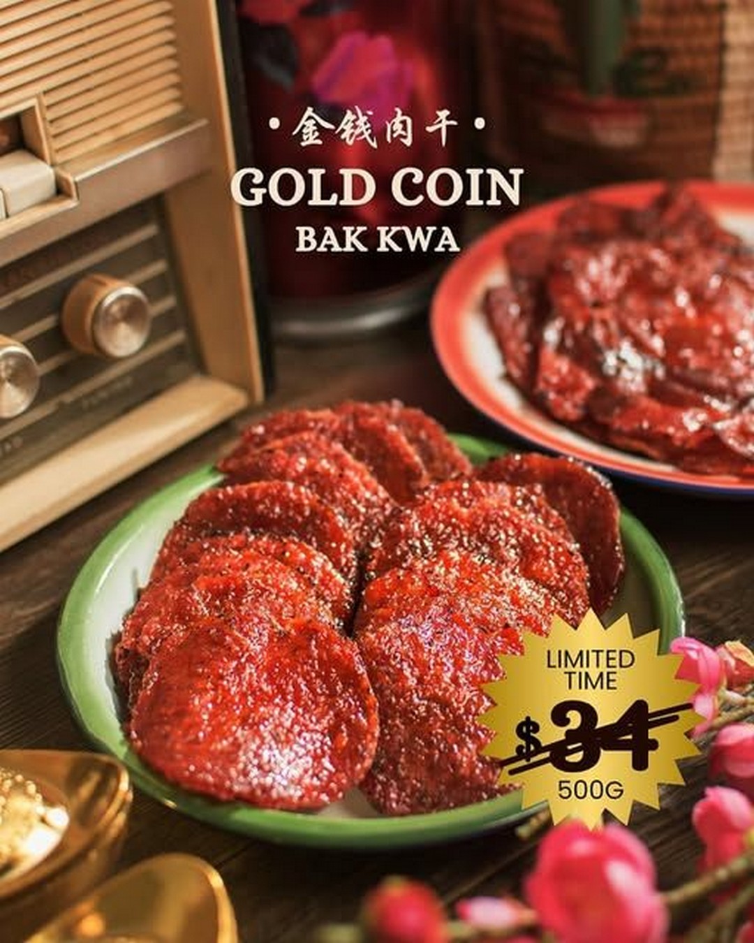 8 April 2025 Onward: Kim Tee – Traditional Gold Coin Bak Kwa at Just ...