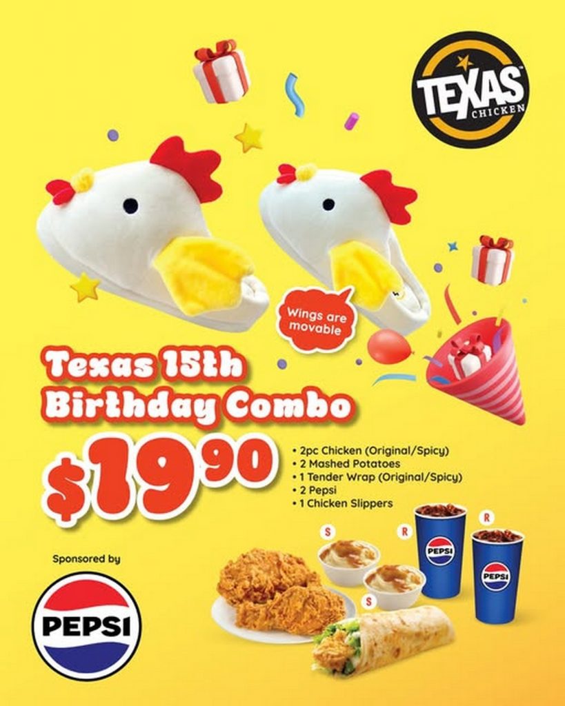17 April 2025 onwards: Texas Chicken Singapore – 15th Anniversary Combo ...