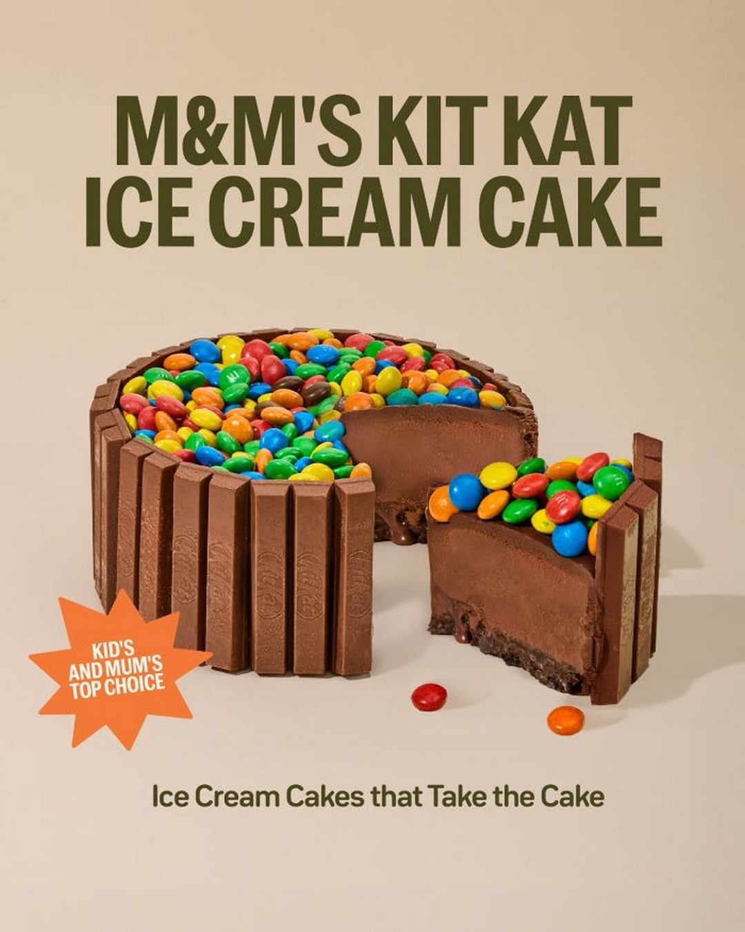 16 April 2025 onwards: Udders Ice Cream – M&M’s Kit Kat Ice Cream Cake ...