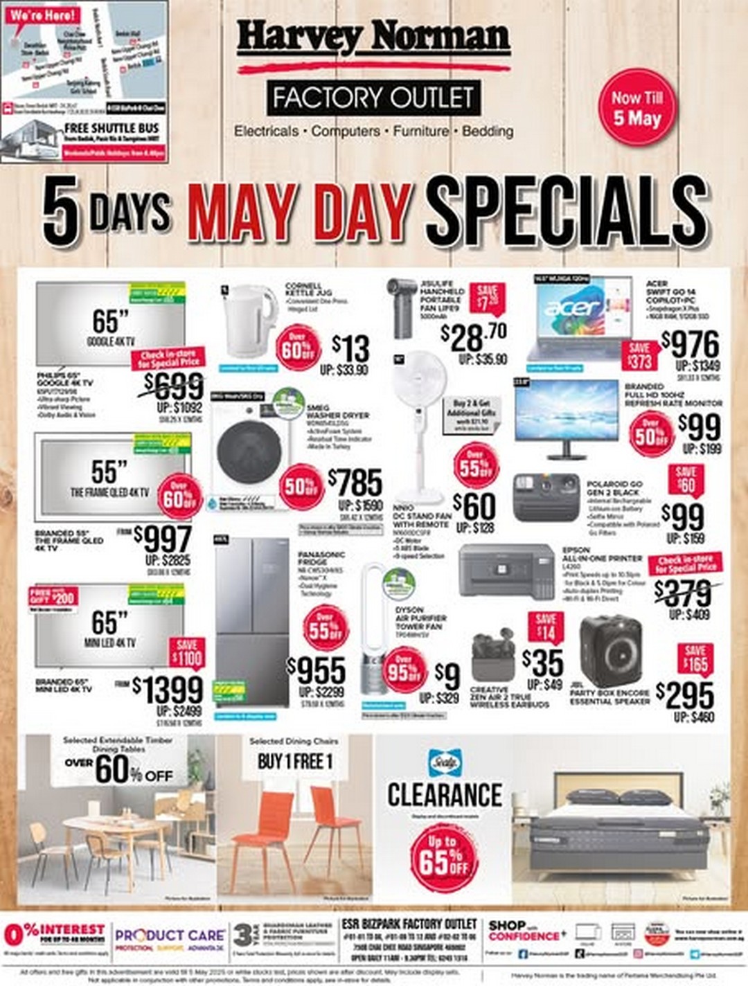 Now till 5 May 2025: Harvey Norman Singapore – Factory Outlet May Day ...