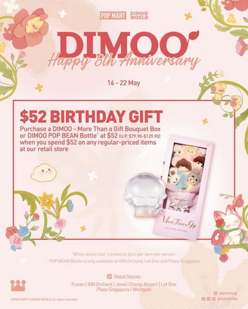 16-22 May 2025: POP MART Singapore, DIMOO 8th Anniversary Celebration ...