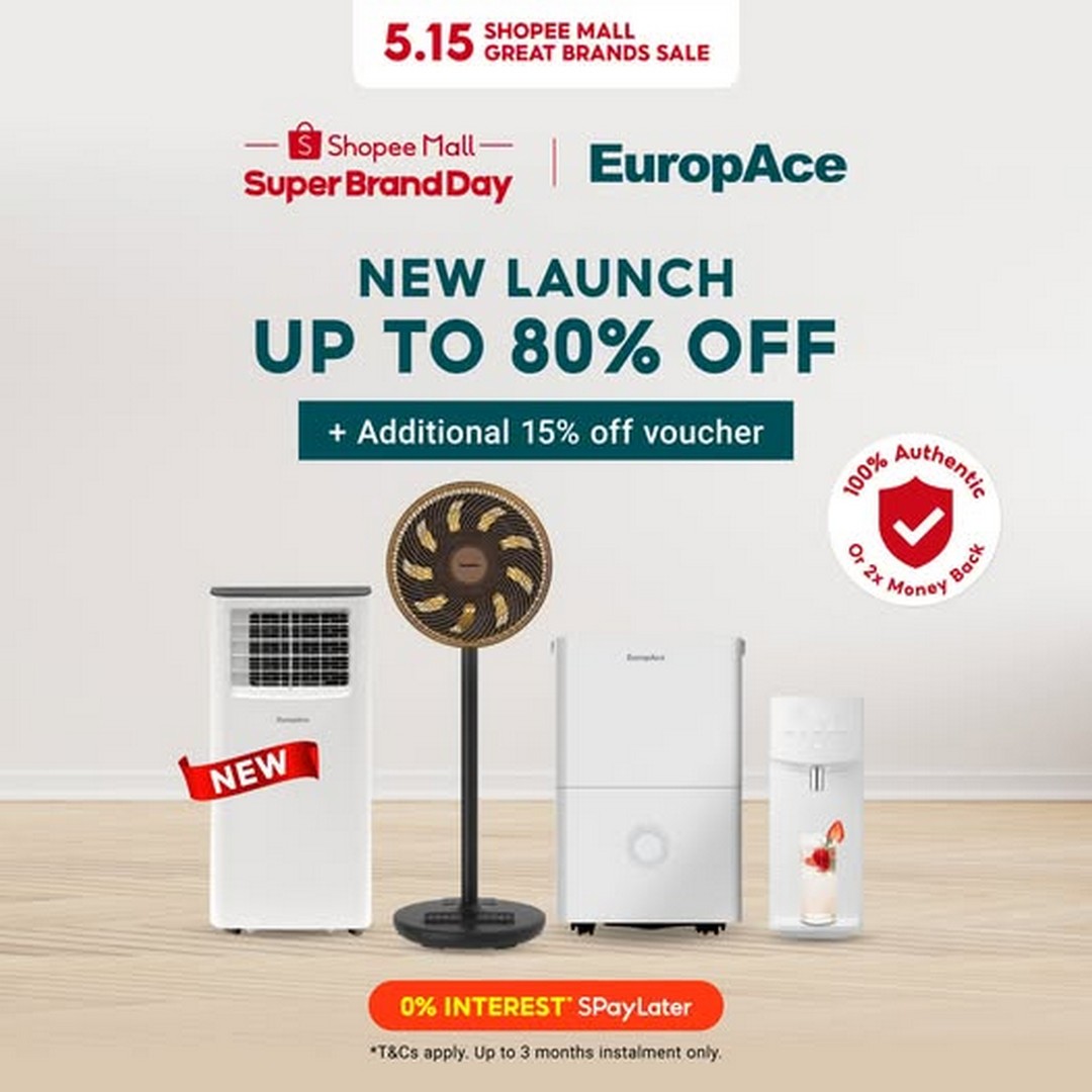 15 May 2025: Shopee – Europace Massive Discount Sale with Extra 15% Off ...