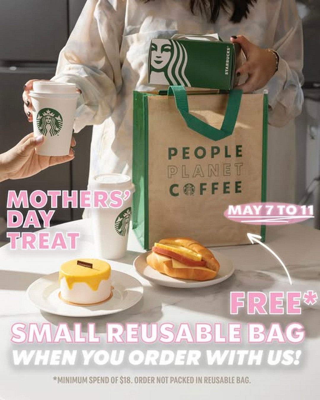 7-11 May 2025: Starbucks Singapore – Free Reusable Bag with Delivery ...