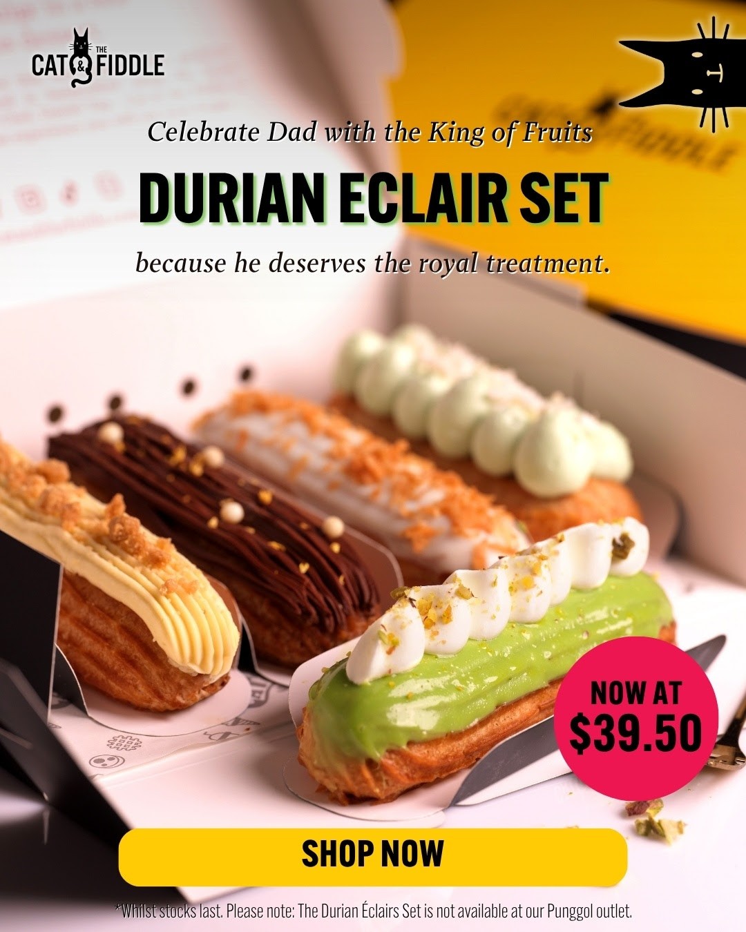 11 June 2025 onwards: Cat & the Fiddle Cakes – Father’s Day Durian ...