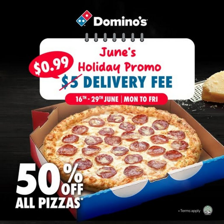 16-29 June 2025: Domino’s Pizza Singapore, 50% Off Pizzas and $0.99 Delivery Fee Promotion - SG ...