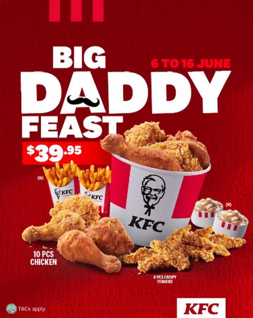 6-16 June 2025: KFC Singapore: Big Daddy Feast for Father’s Day ...