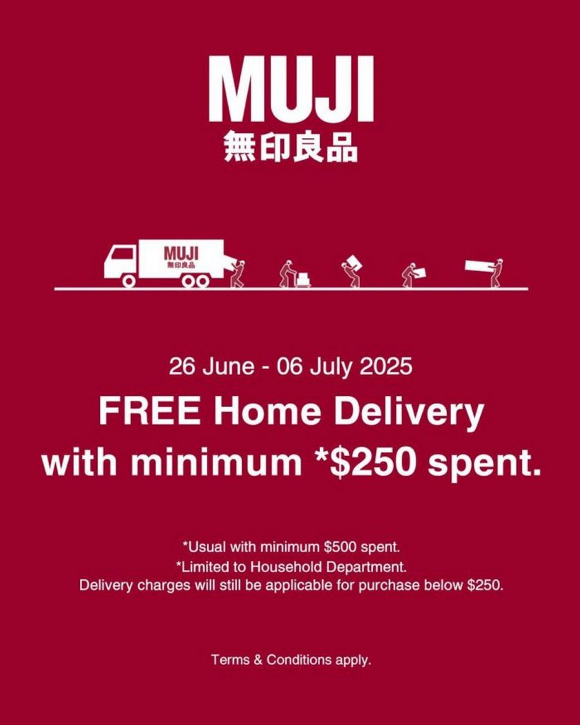 26 June–6 July 2025: MUJI Singapore Free Home Delivery Household Essentials Promotion - SG ...
