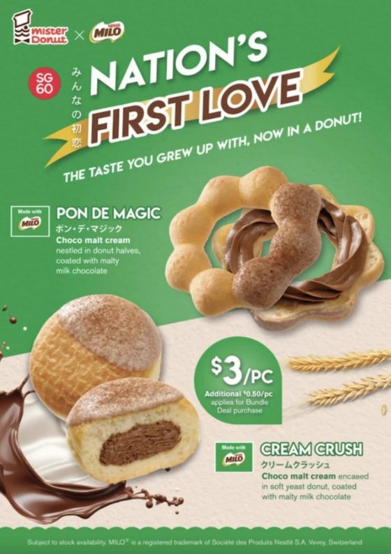 8 July–31 August 2025: Mister Donut x MILO SG60 Doughnuts with Choco ...