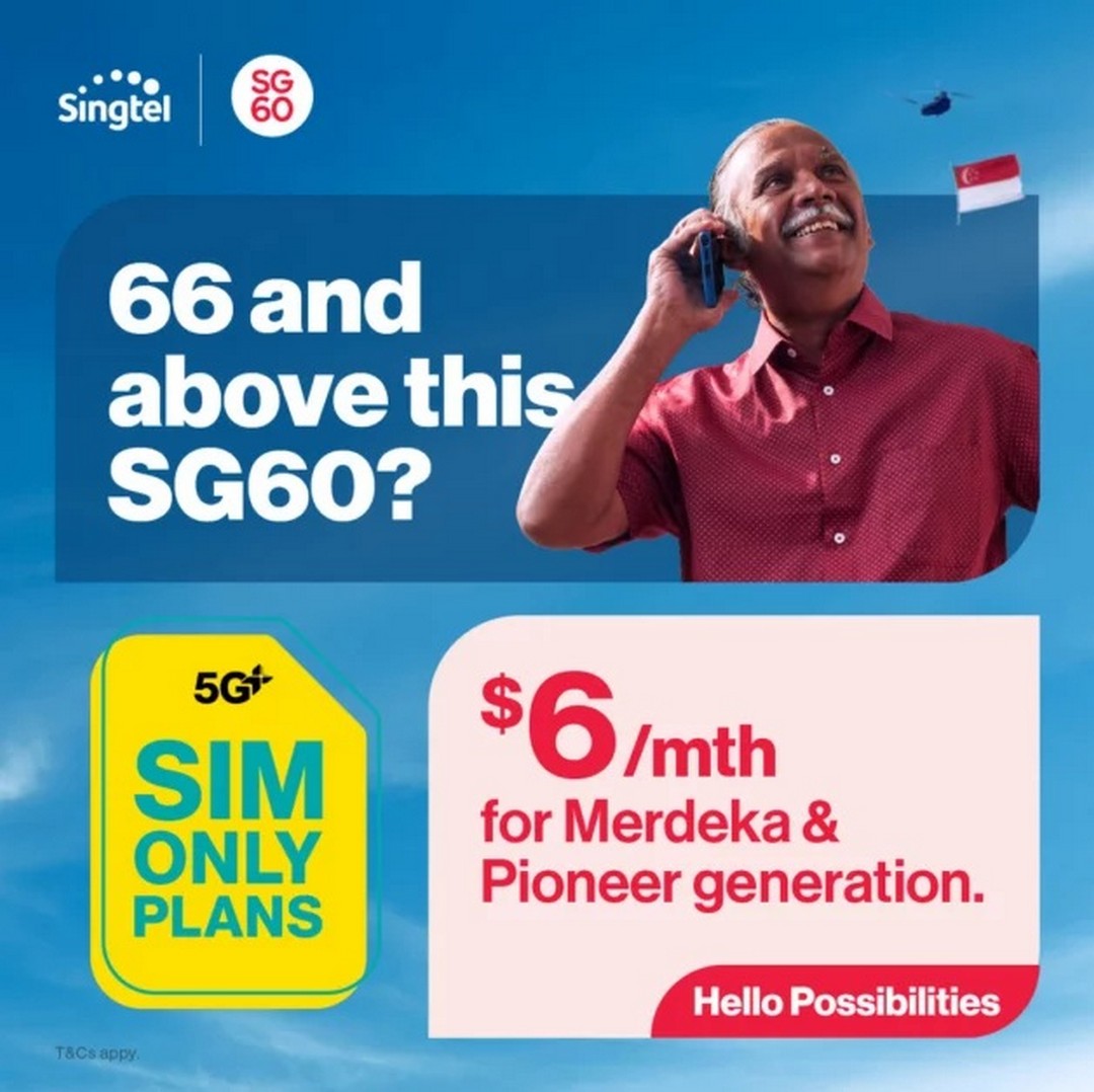 25 June 2025 onwards: Singtel – $6 5G+ SIM-Only Plan for Seniors with ...