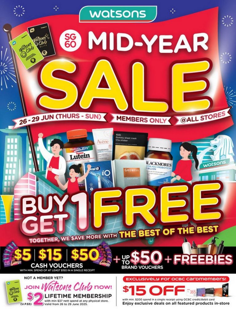26-29 June 2025: Watsons Singapore Mid Year Sale – Member-Exclusive ...