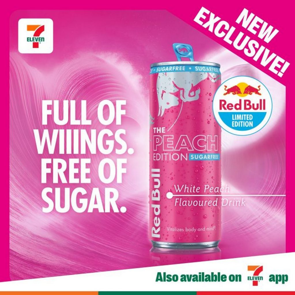 10 July 2025 onwards: 7-Eleven – Exclusive Red Bull Peach Edition ...